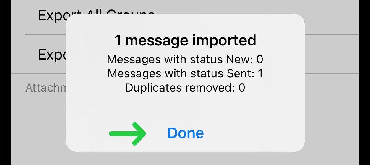 Import and Export Messages - Reach