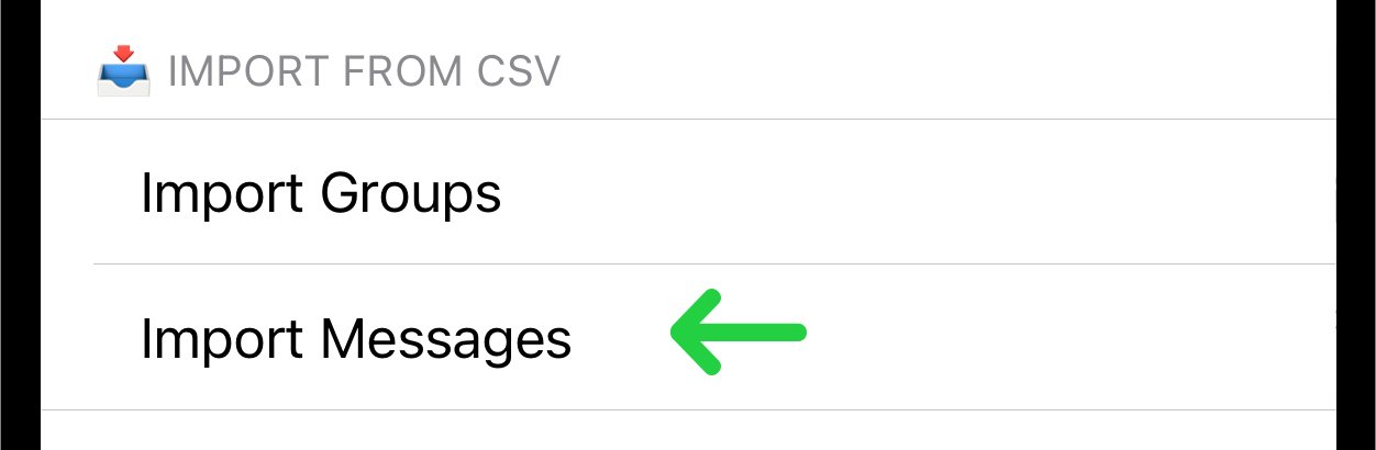Import and Export Messages - Reach