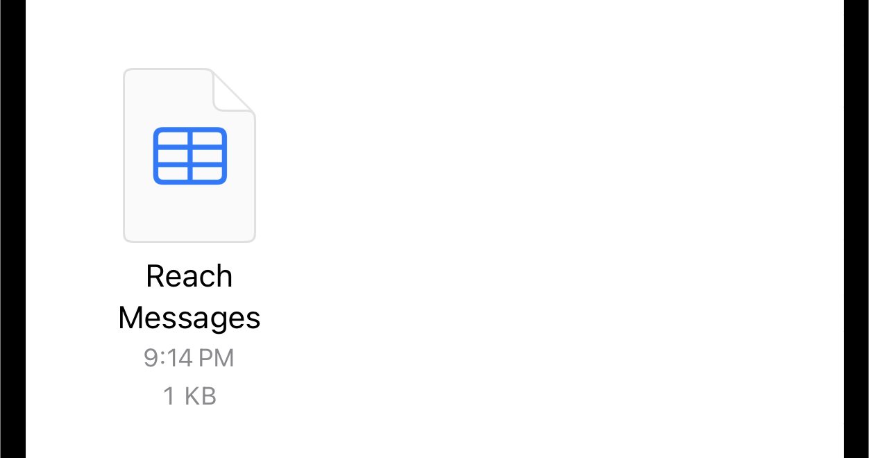 Import And Export Messages Reach